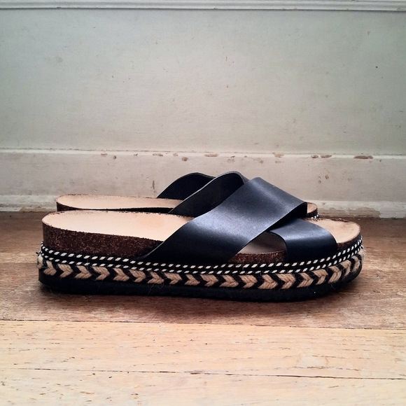 Primark | Shoes | Primark Black Leather Womens Sandals | Poshmark